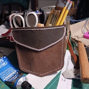 Leather Tool Pouch Pattern Pdf Download Leather DIY Pipe Pouch Video ...