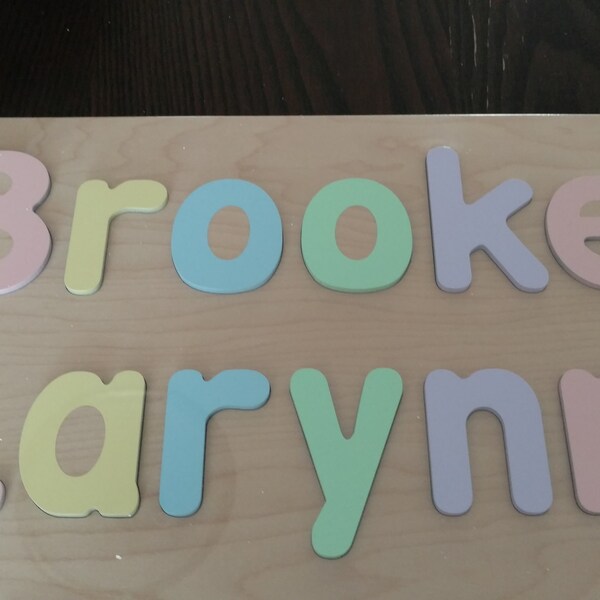 Wooden Name Puzzle for Three Names - Custom Personalized - Birthday ...