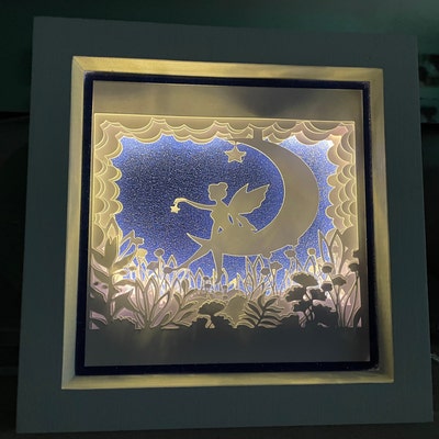 Fairy Moon Shadow Box Fairy Lightbox SVG for Cricut Projects, Paper Cut ...