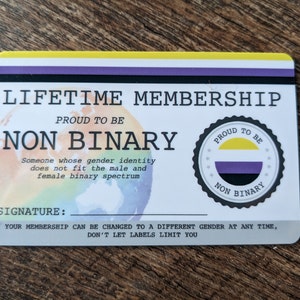 GAY Lifetime Membership Card Gay Pride Card LGBT Identity Card Perfect ...