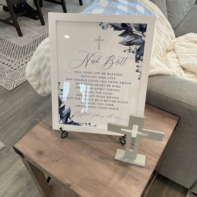 BLUE Baptism Chalkboard Sign Boy Baptism Milestone Baptism Printable ...