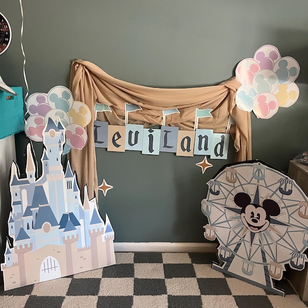 Personalize Disneyland Party Sign, Disneyland Party Decoration, Digital ...