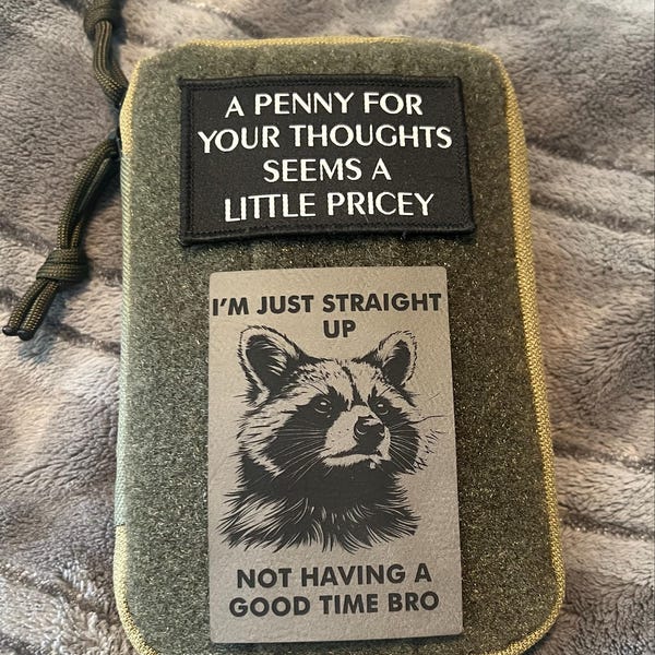 Doomer Wojack Meme Morale Patch, Perfect for Tactical Hat, Range Bag, Hook and Loop Backing ...