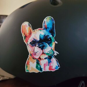 Rainbow French Bulldog Sticker Watercolor Frenchie Decal - Etsy
