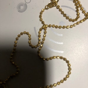 10K Solid Gold Bead Ball Chain Necklace - Diamond Cut - Etsy