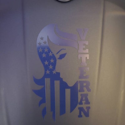 Woman Veteran Vinyl Decal, Woman Veteran Decal, Veteran Sticker ...