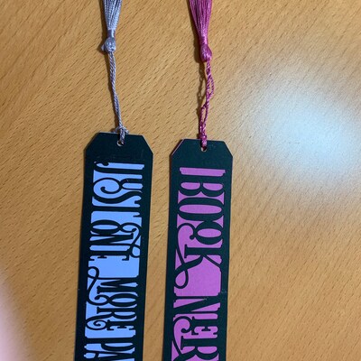 Book Nerd Bookmark SVG File for Cricut and Silhouette - Etsy