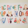 Alphabet Pictures Tapestry for Kids Educational Letters Pictures Wall ...