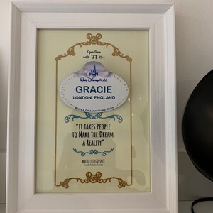 Cast Member Name Tag Display Frame and Print Casting Agency Door ...