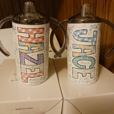 Spring Sippy Cup With Bonus Lid, Personalized Tumbler for Kids, Easter ...