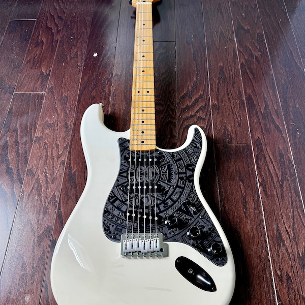 Custom White Psychedelic Textured Pickguard Fits Fender Telecaster USA ...