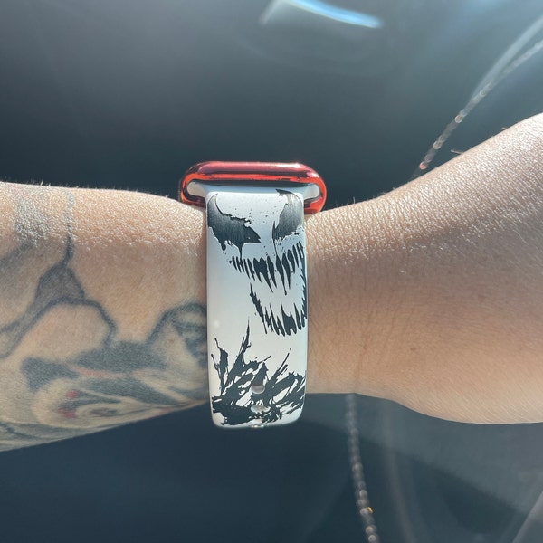 VENOM Themed Engraved Silicone Watch Band - Etsy