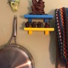Floating Wooden Shelf With Key Hooks Wall Key Holder Entryway Shelf ...