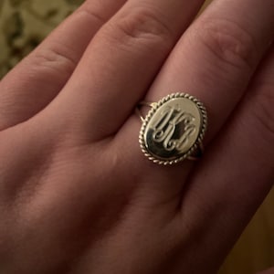 Monogrammed .925 Sterling Silver Hinged Oval Baby, 1 2 Year Old ...
