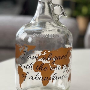 Our Adventure Fund World Map Money Jar Travel Fund 1 Gallon Glass Jug ...