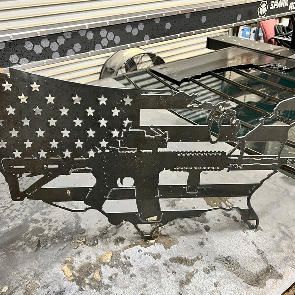 US Map AR Style Rifle DXF File Svg / Png / Pdf / Eps / Ai File Cnc ...