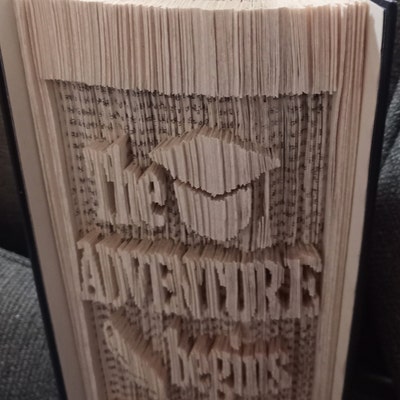 Graduation BOOK FOLDING PATTERN Instructions the Adventure Begins Book ...