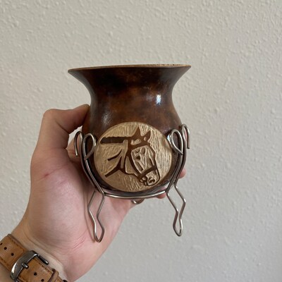 Personalized Mate algarrobo Yerba Mate Cup Bombilla Bamboo Straw Wood ...