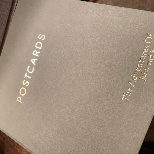 Officiant Binder With Natural Linen Personalized Gold Embossed Wedding ...