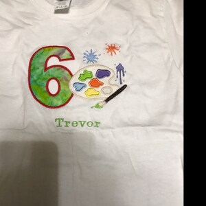 Paint Palette Numbers 1-9 Applique Paint Splatters Instant Download - Etsy