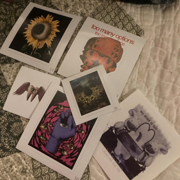 Weirdcore Stickers Pack - Mystery Box - 5 Vinyl Stickers - Etsy