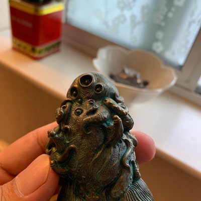 Cthulhu Myth Altar .h.p.lovecraft Handmade Bronze Painted Sculpture - Etsy