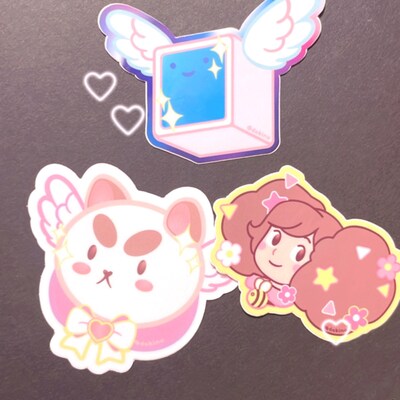 Cute Bee Puppycat Tempbot Vinyl Sticker Set Kawaii Cartoon - Etsy Canada
