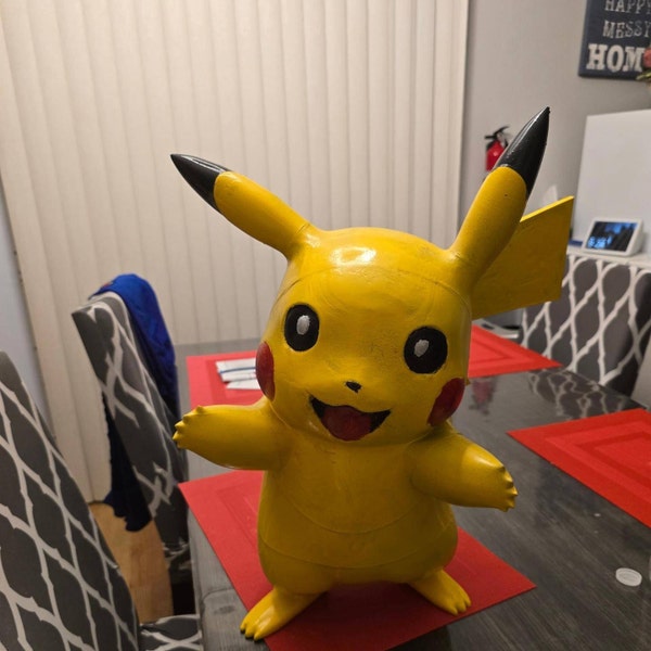 Pikachu Life-sized STL 3D Printing Pokemon Files (fan Art), Digital ...