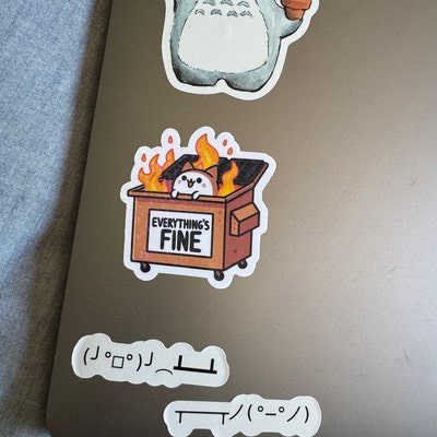 Embrace the Chaos: Everything's Fine Dumpster Fire Sticker Funny Meme ...