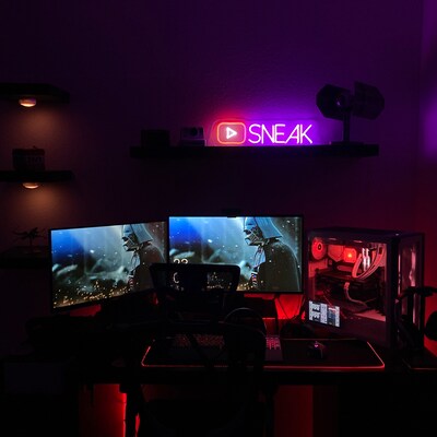 Custom Youtube Neon Sign Neon Youtuber Light Custom Youtuber Neon Sign ...