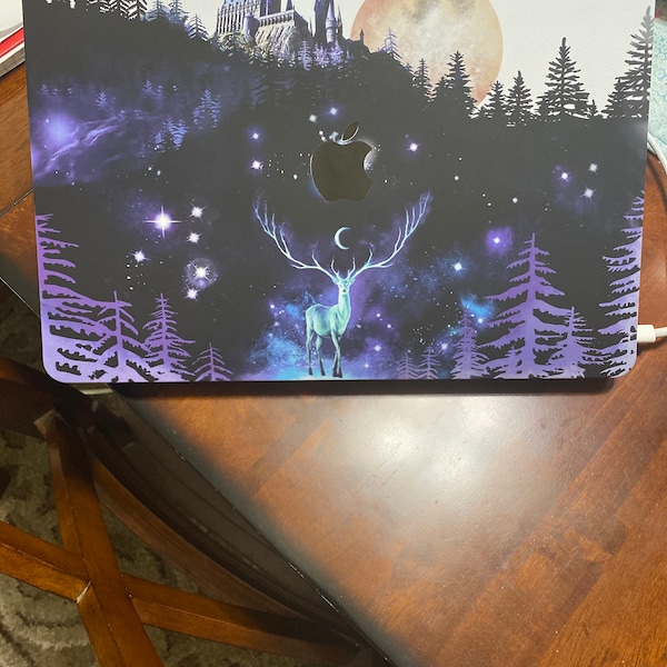 Magic Castle Painting Laptop Case Hard Rubberized Deer Castle Magic ...