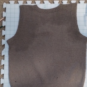Knitting Pattern V-neck Vest, Easy to Knit, Beginner Friendly Tutorial ...