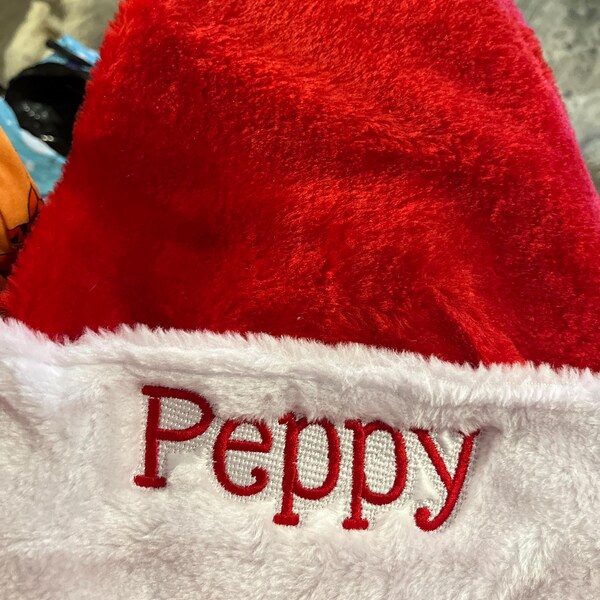 Personalized Santa Hats, Embroidered Santa Hats, Gift for Kids, Gift ...
