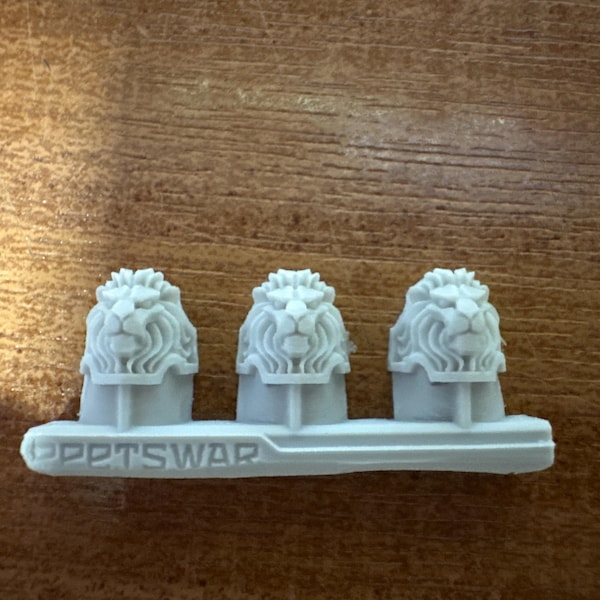 Lion Shoulder Pads - Puppetswar - Resin Cast - Tabletop Wargaming - Etsy