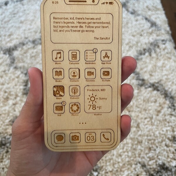 Wooden Toy Phone, Wooden Toys for Children, Montessori Play Phone ...