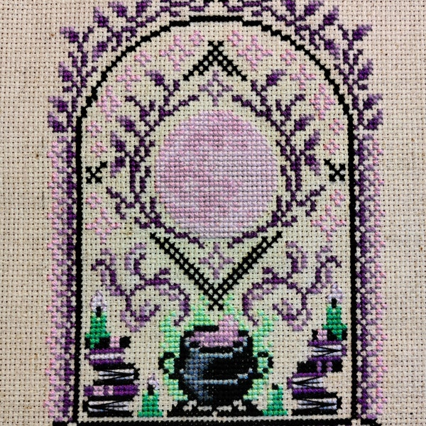 Under the Sanguine Moon - Gothic Cross Stitch Pattern - Instant ...