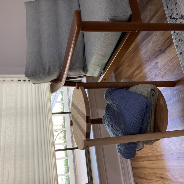 WALNUT STOOL, Foot Rest, STEP Stool, Personalized Small 4 Leg Wooden ...