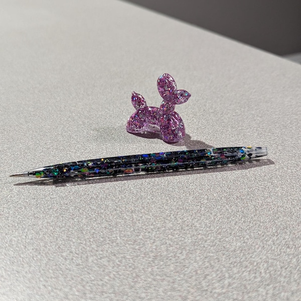 Custom Bedazzled Balloon Dog Figurine - Handcrafted Rhinestone Art ...