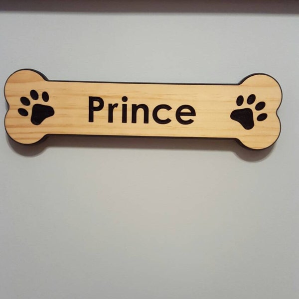 Custom Dog Bone Sign, Wood Dog Bone, Personalized Dog Bone Sign, Kennel ...