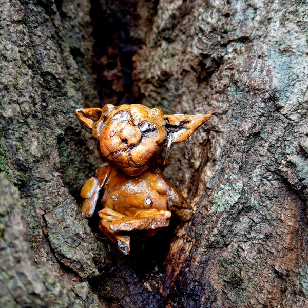 Rocklin, Handmade Rock Goblin Creature Whimsical Stone Art. - Etsy