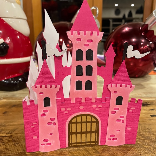 Castle Card Svg, Castle Card Cut File Svg, DIY Castle Card, Princess ...