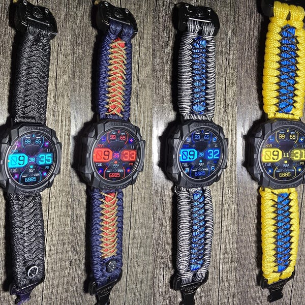 Personalized Paracord Watch Band for Apple Watch Series 1, 2, 3, 4, 5 ...