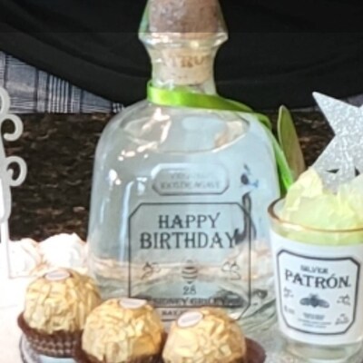 Patron Label, Custom Patron Label, Tequila Custom Label, Birthday ...