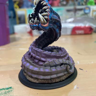 Sand Worm Dnd Miniature Ashworm Mount wizard Miniatures for Tabletop ...