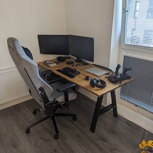 Bespoke Rustic Gaming Desk With A Frame Industrial Legs - Etsy UK