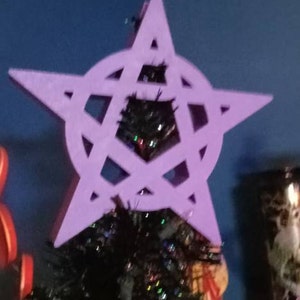 3D Pentagram Christmas Tree Topper // Gothic Hexmas Halloween Yule ...