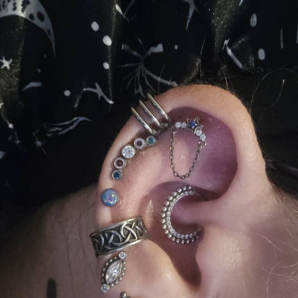 Implant Titanium Push in Threadless Nose Set ,L Bend Nose Stud ...