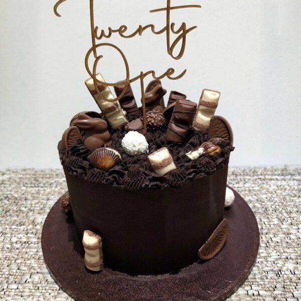 Twenty One Cake Topper - 21st Birthday Cake Topper - 21 Party Decor ...