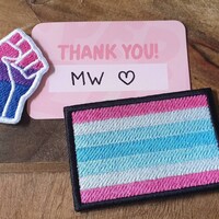 DID/OSDD Pride Flag Embroidered Patch System Dissociative Identity Hook ...