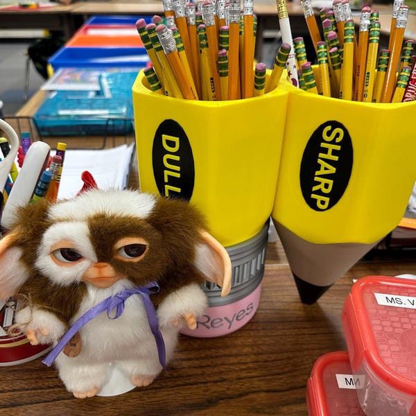 The Dual Sided Pen/pencil Holder for Teachers Desk or Classroom - Etsy